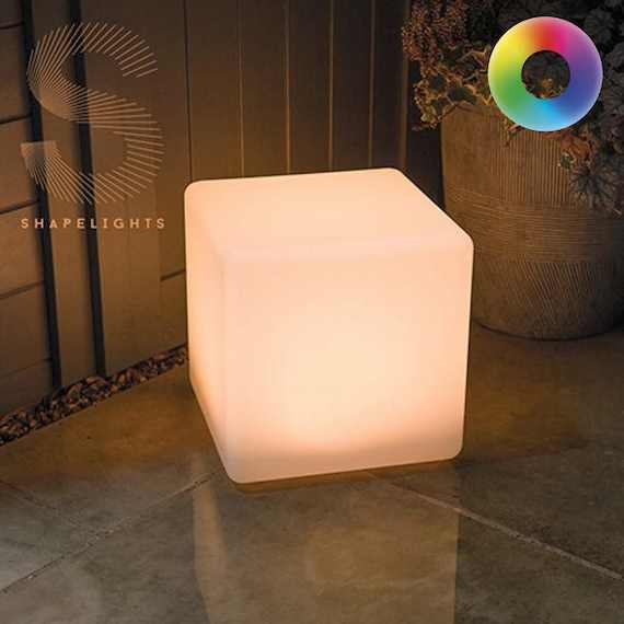 ShapeLights Indoor & Outdoor USB Solar Powered Mood Light - Cube